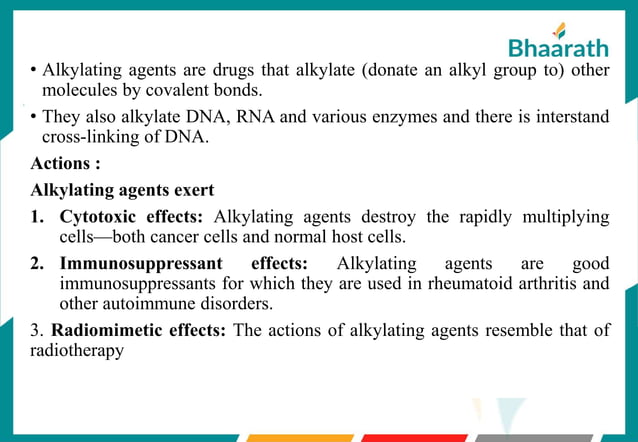 alkylating agents.pptx | Cancer | Diseases and Conditions