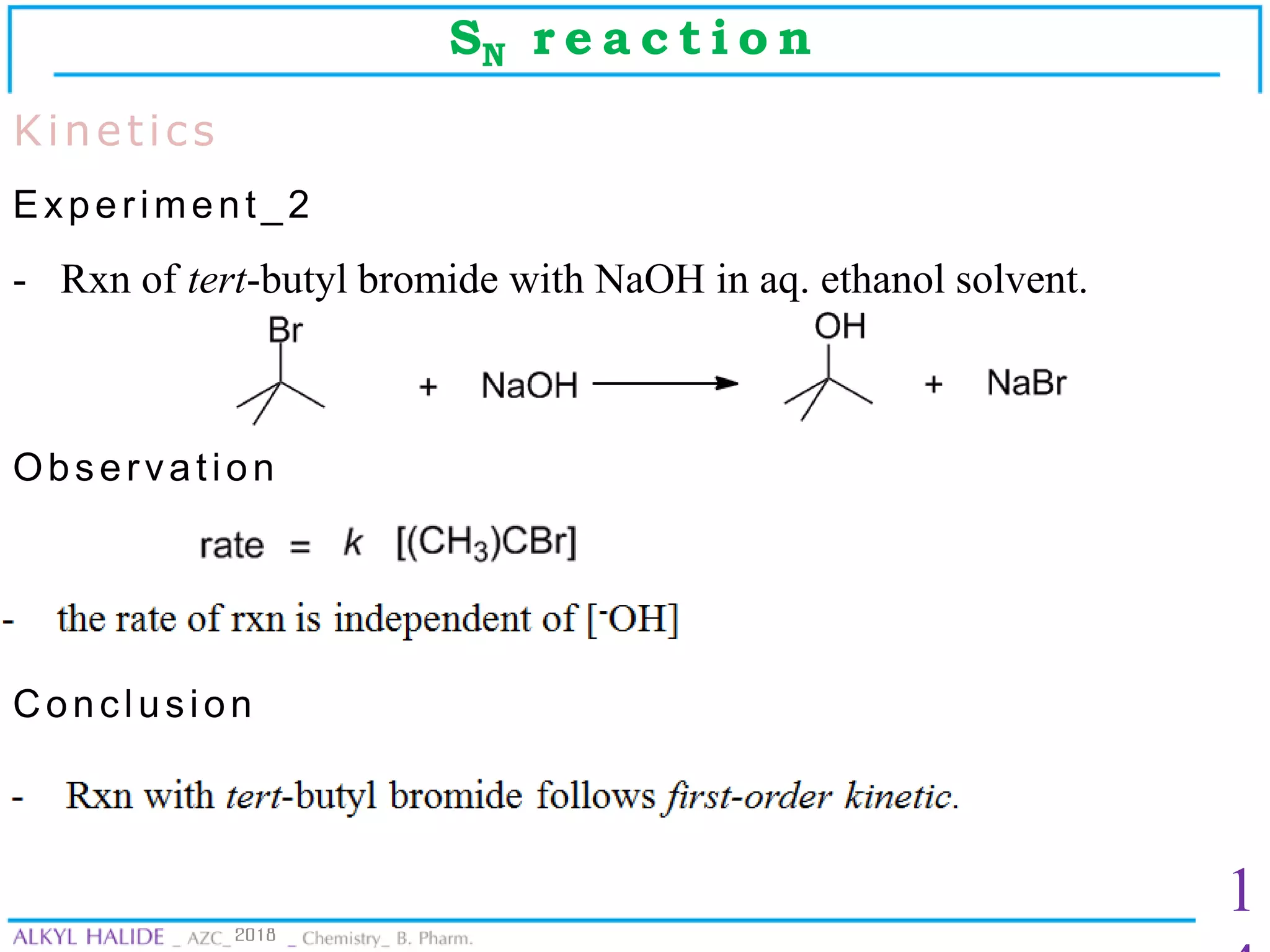 Alkyl halide organic chemistry b. pharm. | PPTX