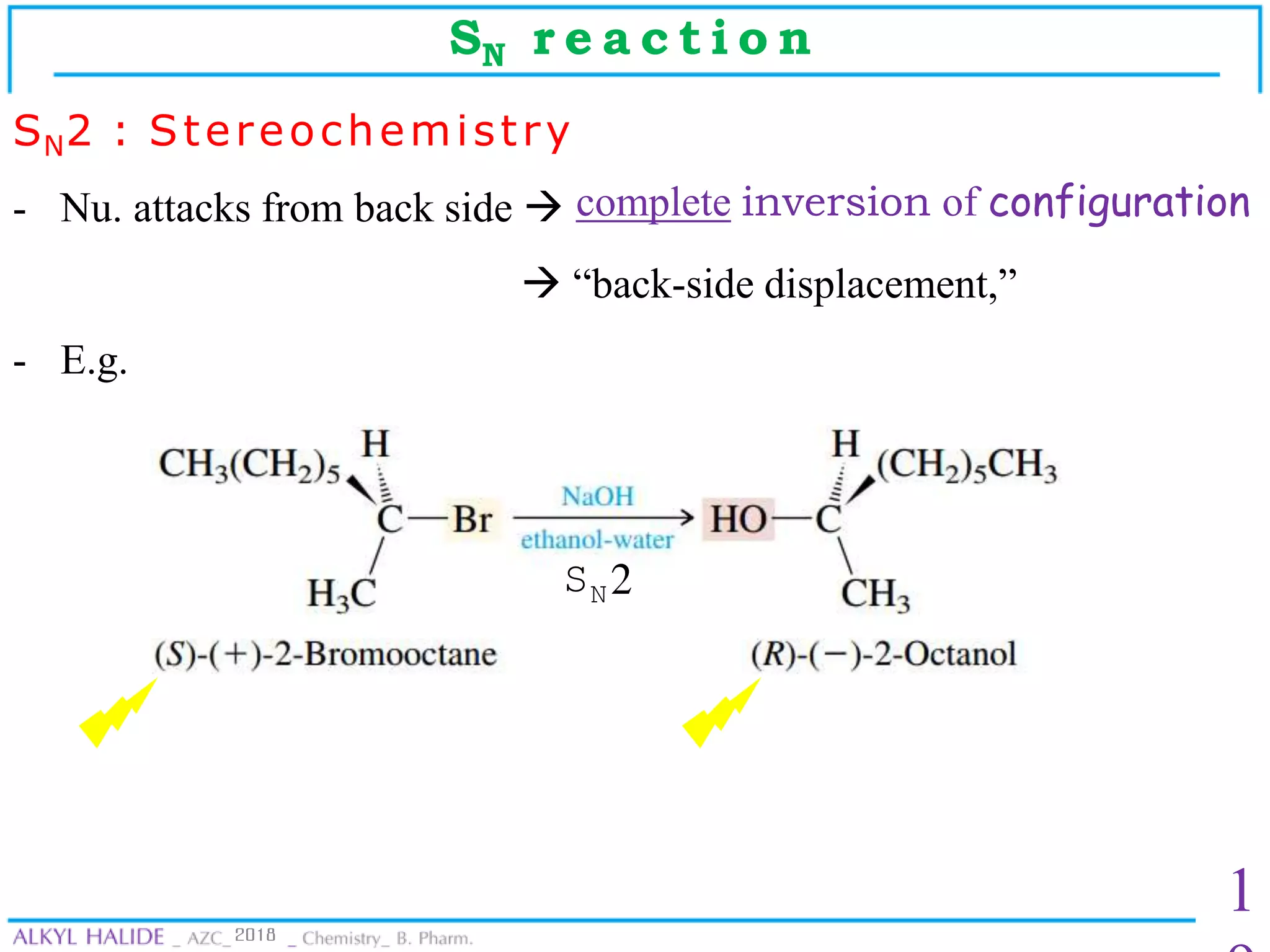 Alkyl halide organic chemistry b. pharm. | PPTX