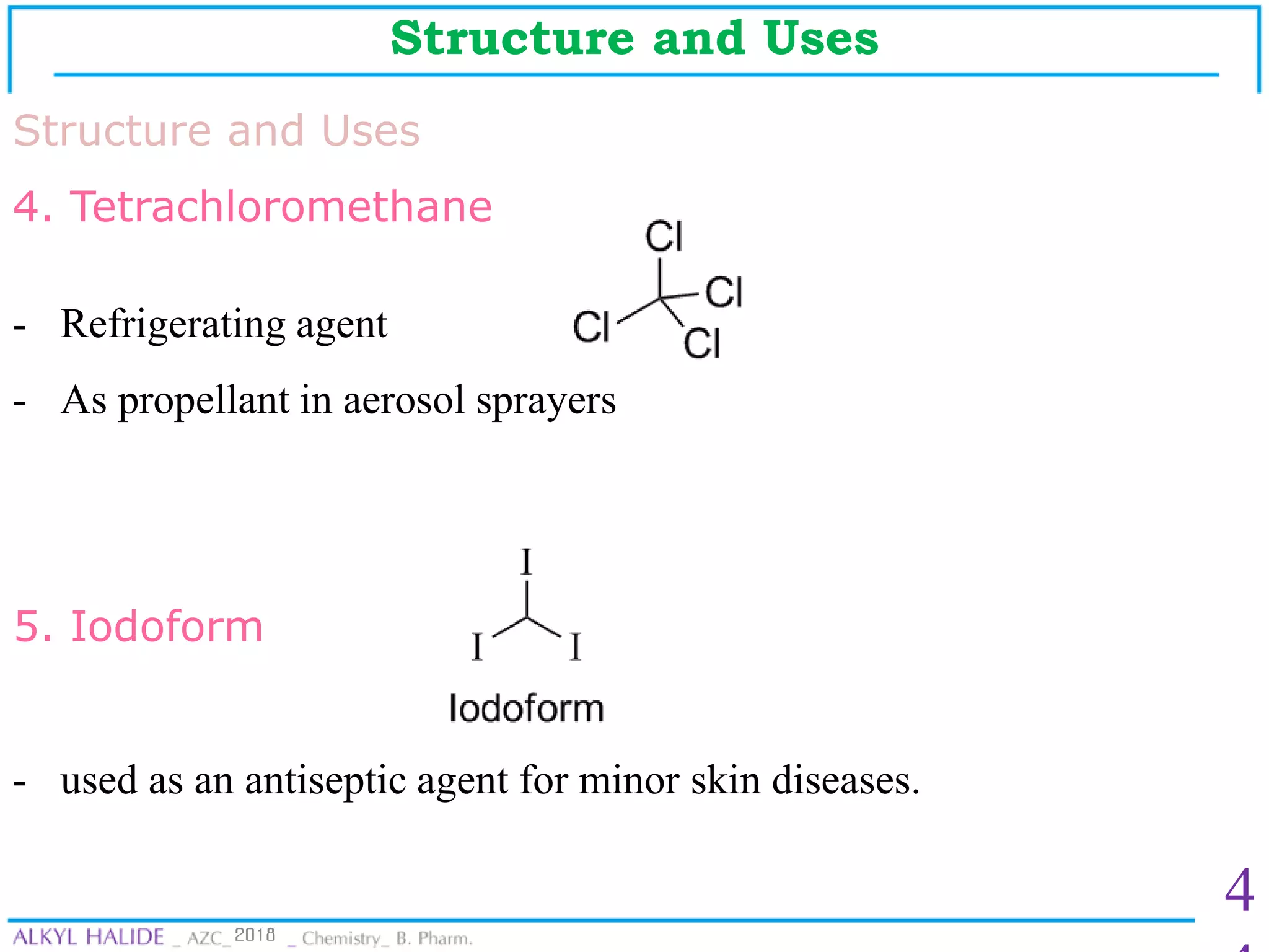 Alkyl halide organic chemistry b. pharm. | PPTX