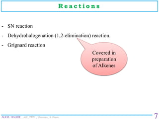 Alkyl halide organic chemistry b. pharm. | PPTX