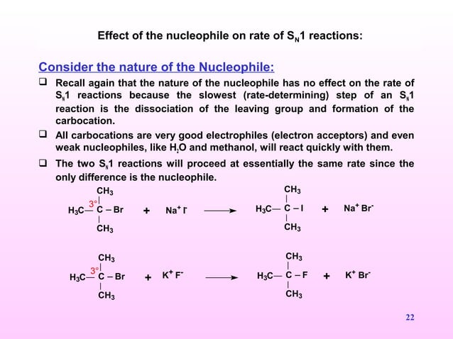 Alkyl halides sn and e reactions | PPT | Chemistry | Science