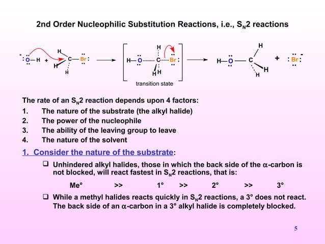 Alkyl halides sn and e reactions | PPT | Chemistry | Science
