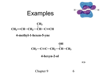 Alkyne Examples