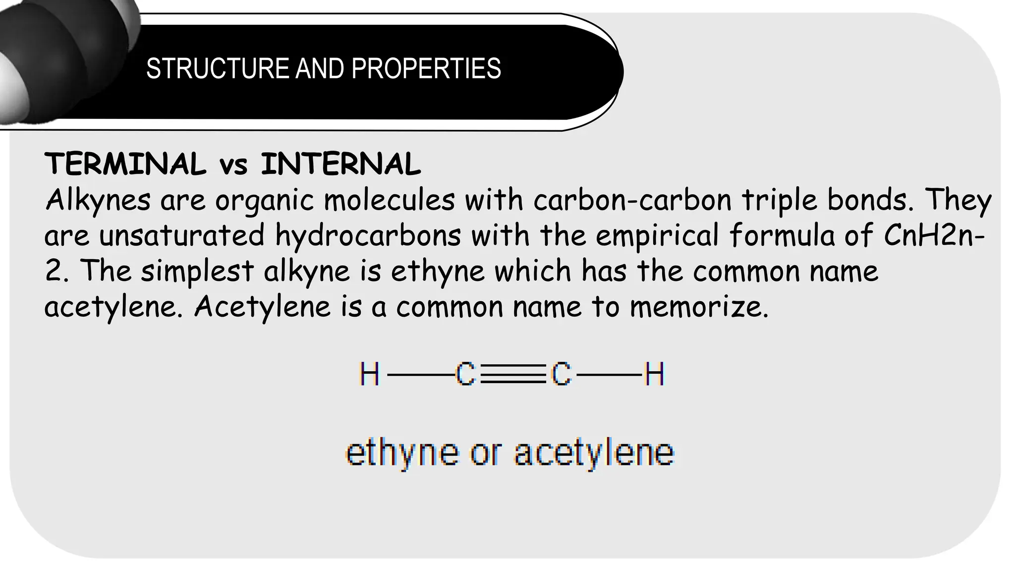 Alkynes, characteristics, naming, and synthesis | PPTX