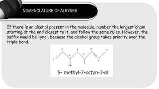 Alkynes, characteristics, naming, and synthesis | PPTX