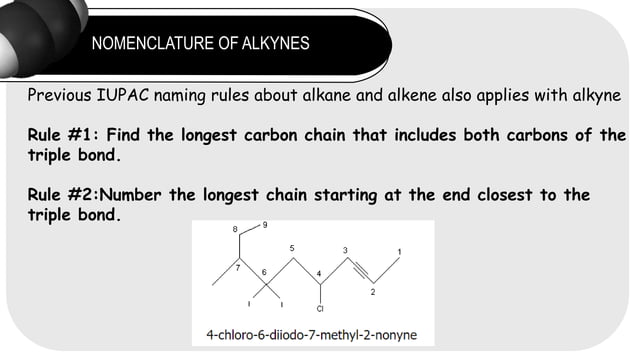 Alkynes, characteristics, naming, and synthesis | PPTX | Chemistry | Science