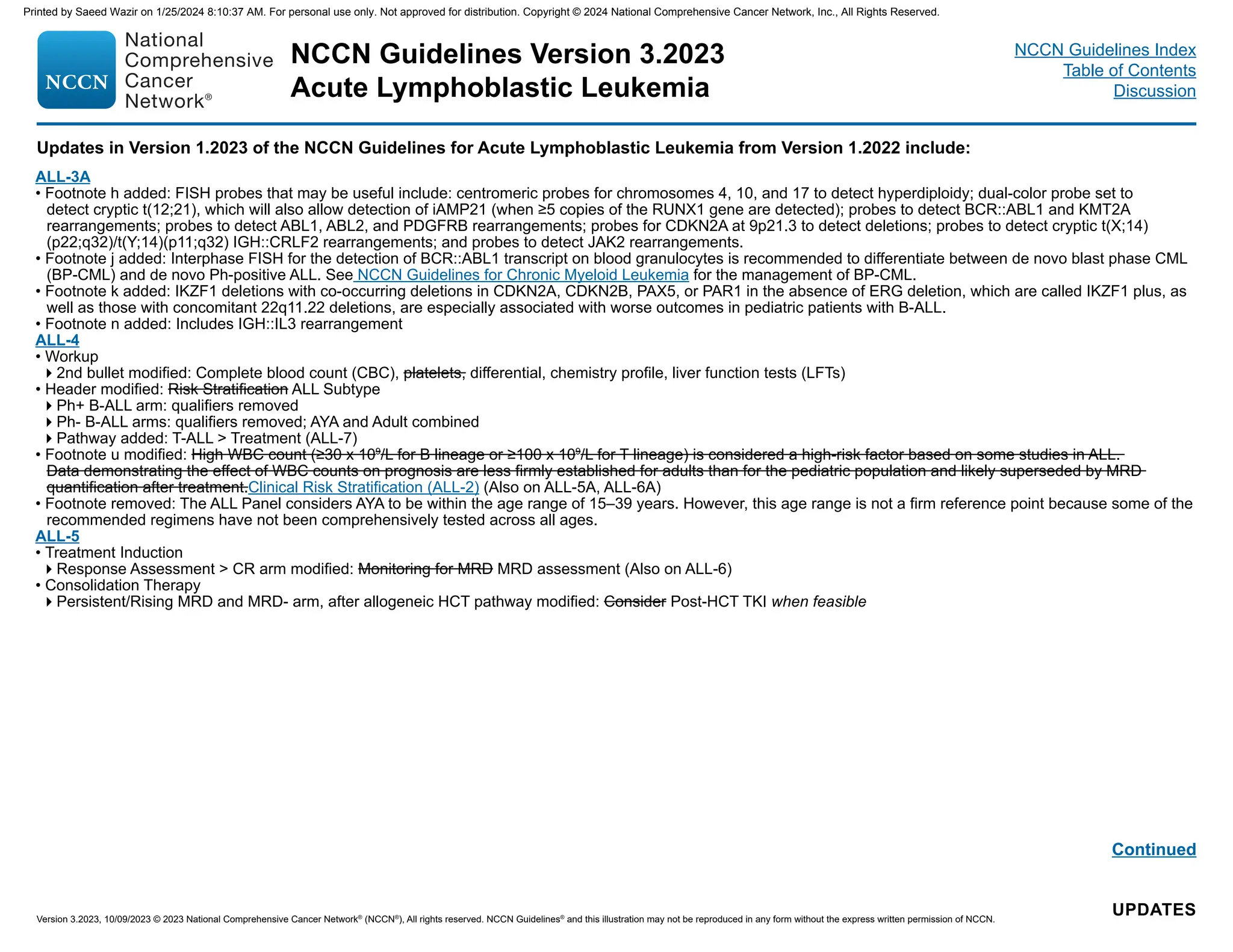 Acute lymphoblastic lymphoma treatment Guidelines | PDF