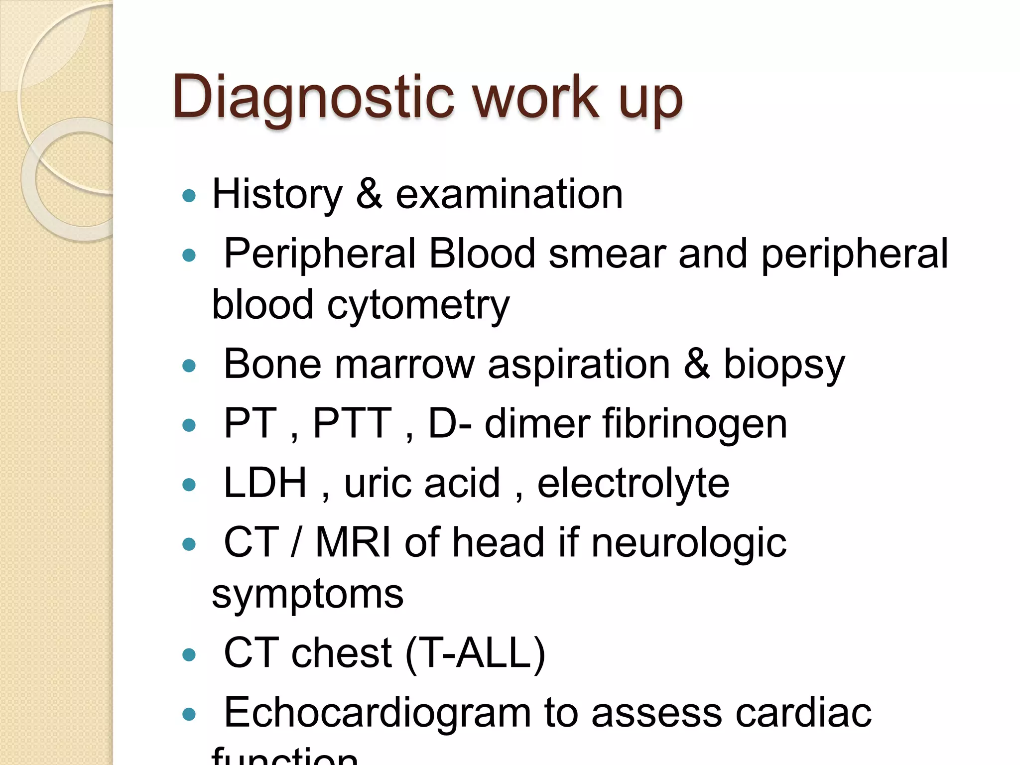 Acute lymphoblastic leukemia approach and treatment | PPTX