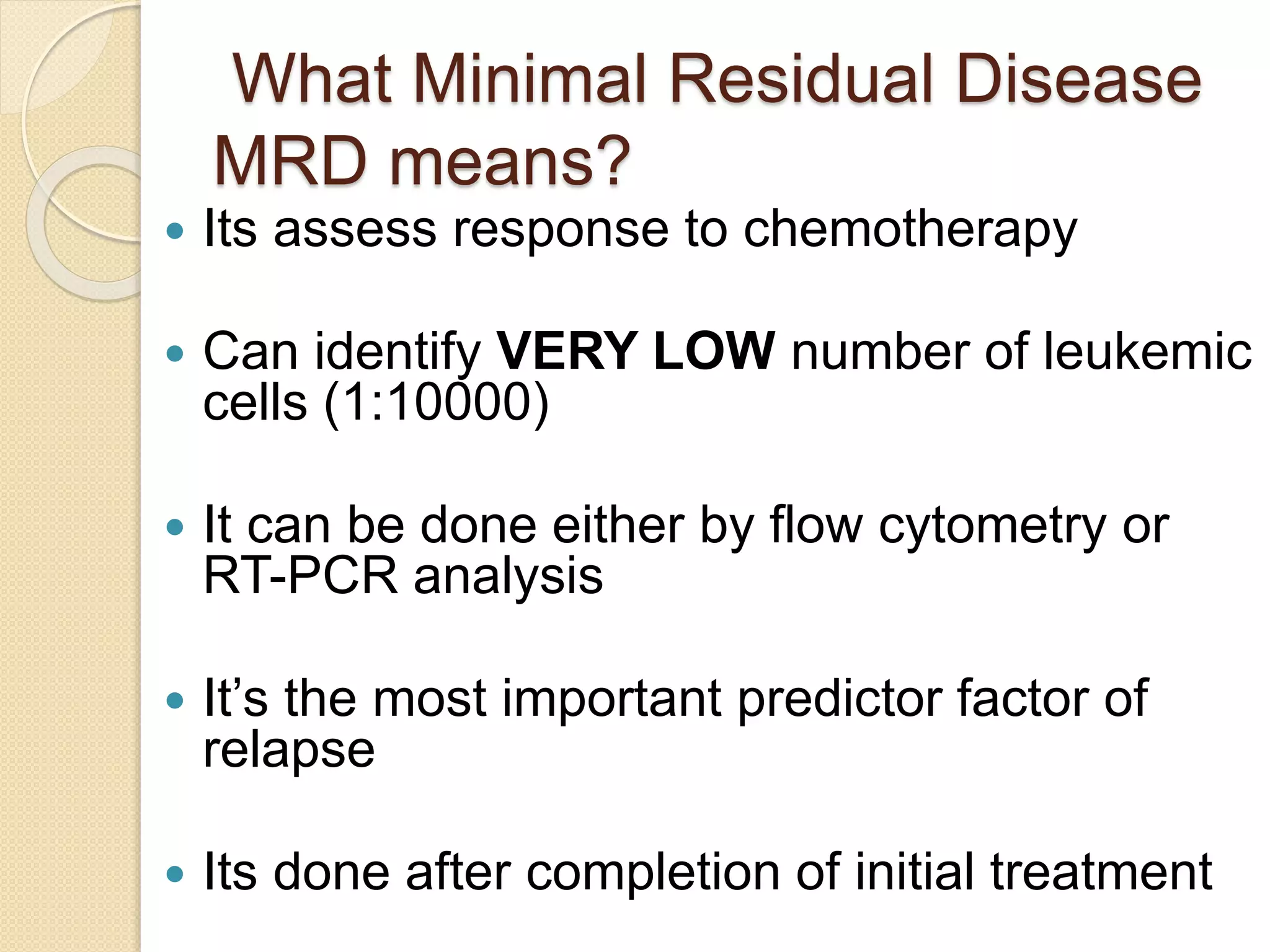 Acute lymphoblastic leukemia approach and treatment | PPTX
