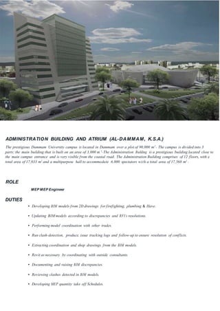 MEP BIM ENGINEER -RAMY ZIDAN -PORTFOLIO | DOCX