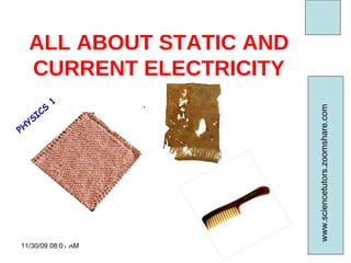 ALL ABOUT ELECTRIC CIRCUITS AND STATIC ELECTRICITY | PPT | Chemistry ...