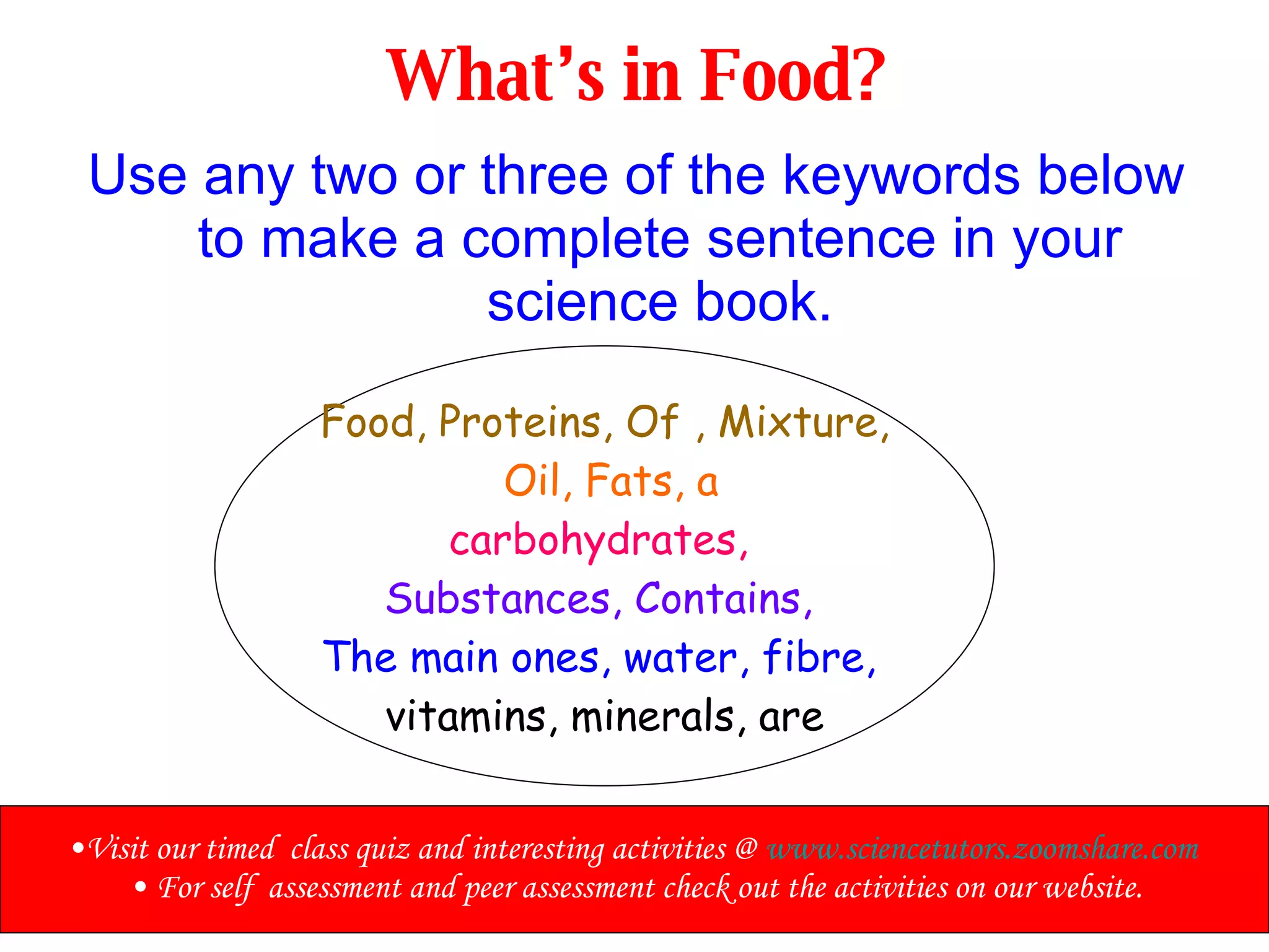 FOOD AND DIGESTION | PPT