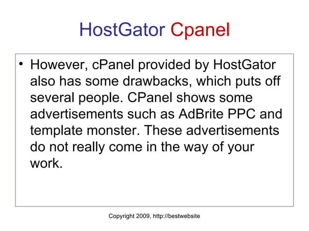 All About Hostgator Cpanel | PPT