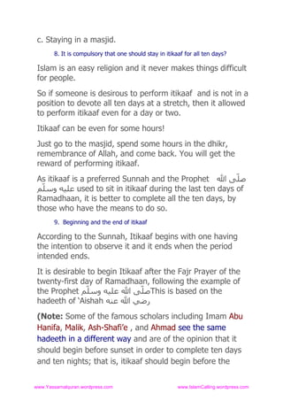 All About Itikaaf | PDF
