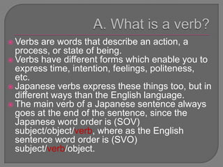 All About Japanese Verbs | PPTX