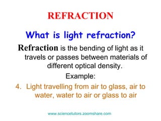 LIGHT DISPERSION SPECTRUM-REFRACTION & REFLECTION | PPT