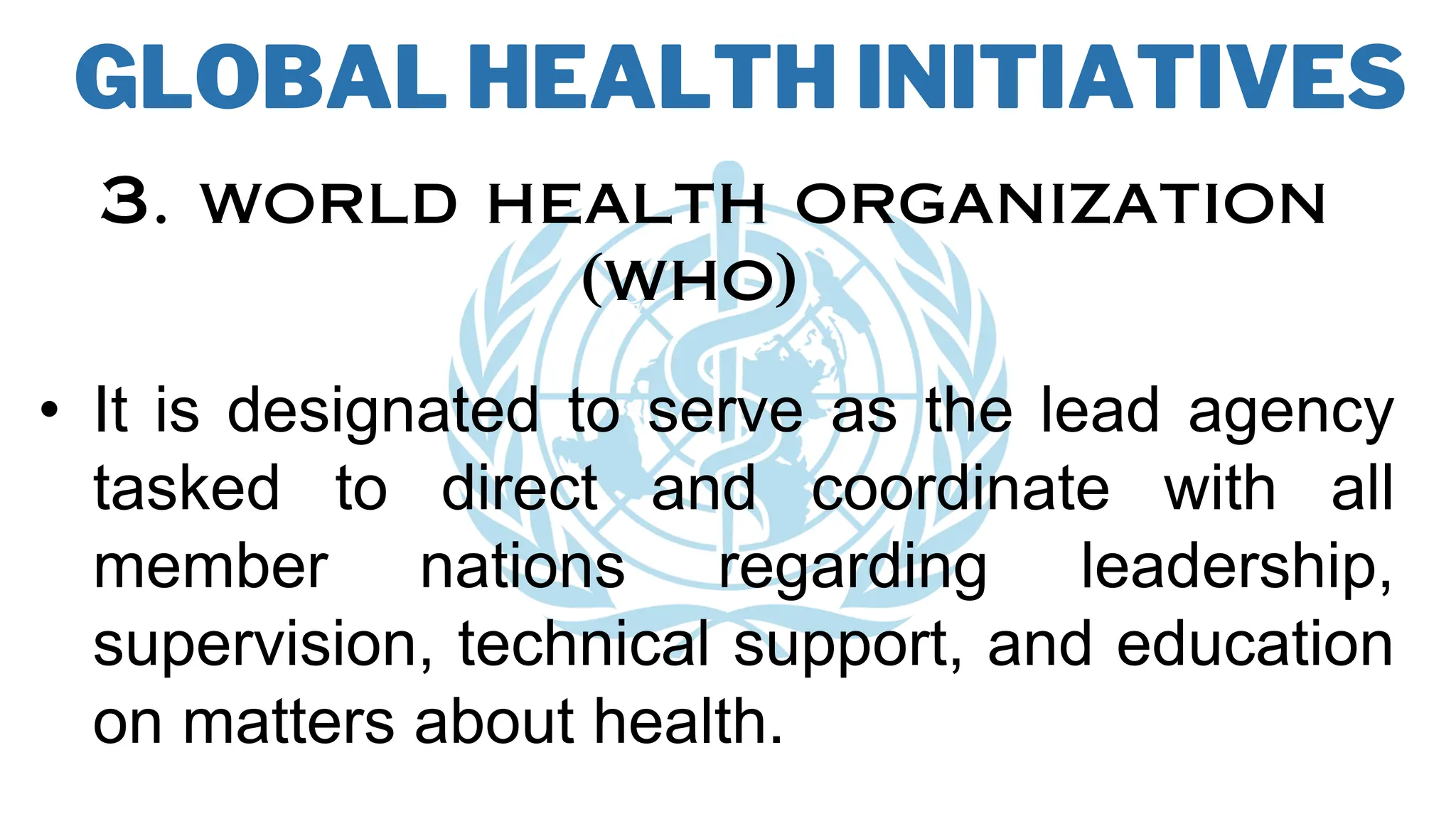 Significance of Global Health Initiatives | PPTX