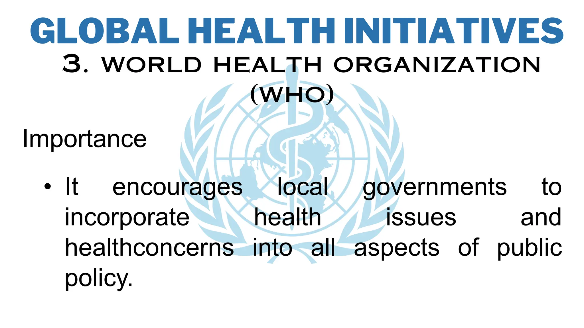 Significance of Global Health Initiatives | PPTX