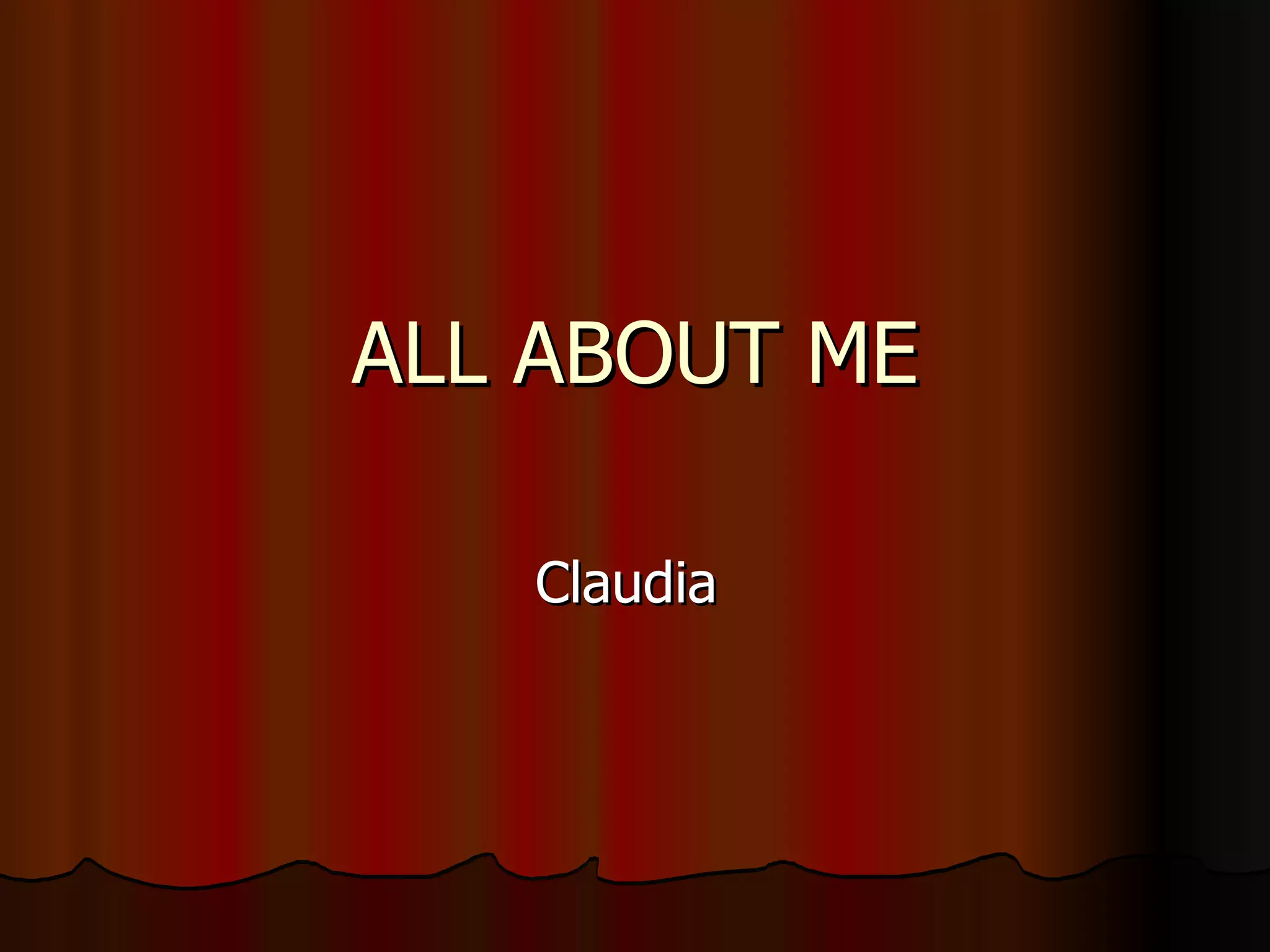 ALL ABOUT ME1 | PPT
