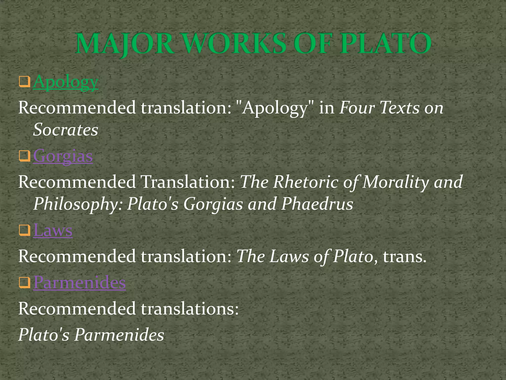 Plato: Books, Life, and Philosophy | PPTX