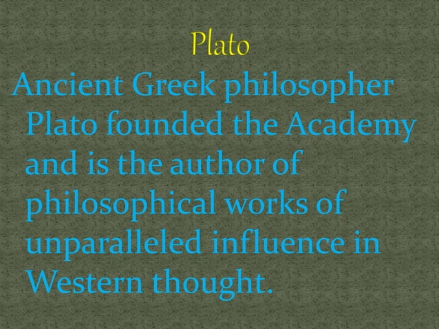 Plato: Books, Life, and Philosophy | PPTX | Education