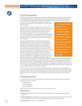 Reducing Total Cost of Ownership for Database and Developer Software | PDF