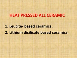 All ceramic-restoration | PPTX