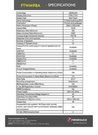 Digital Signage Solutions - All Types of Commercial display Tv on GeM ...