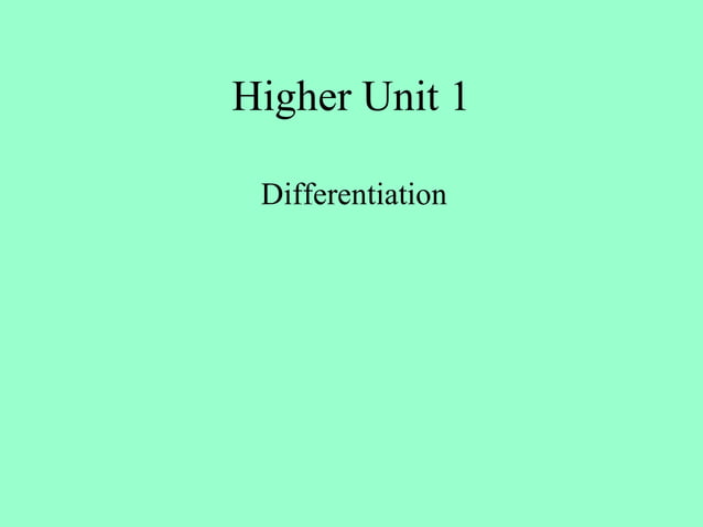 All Differentiation | PPT