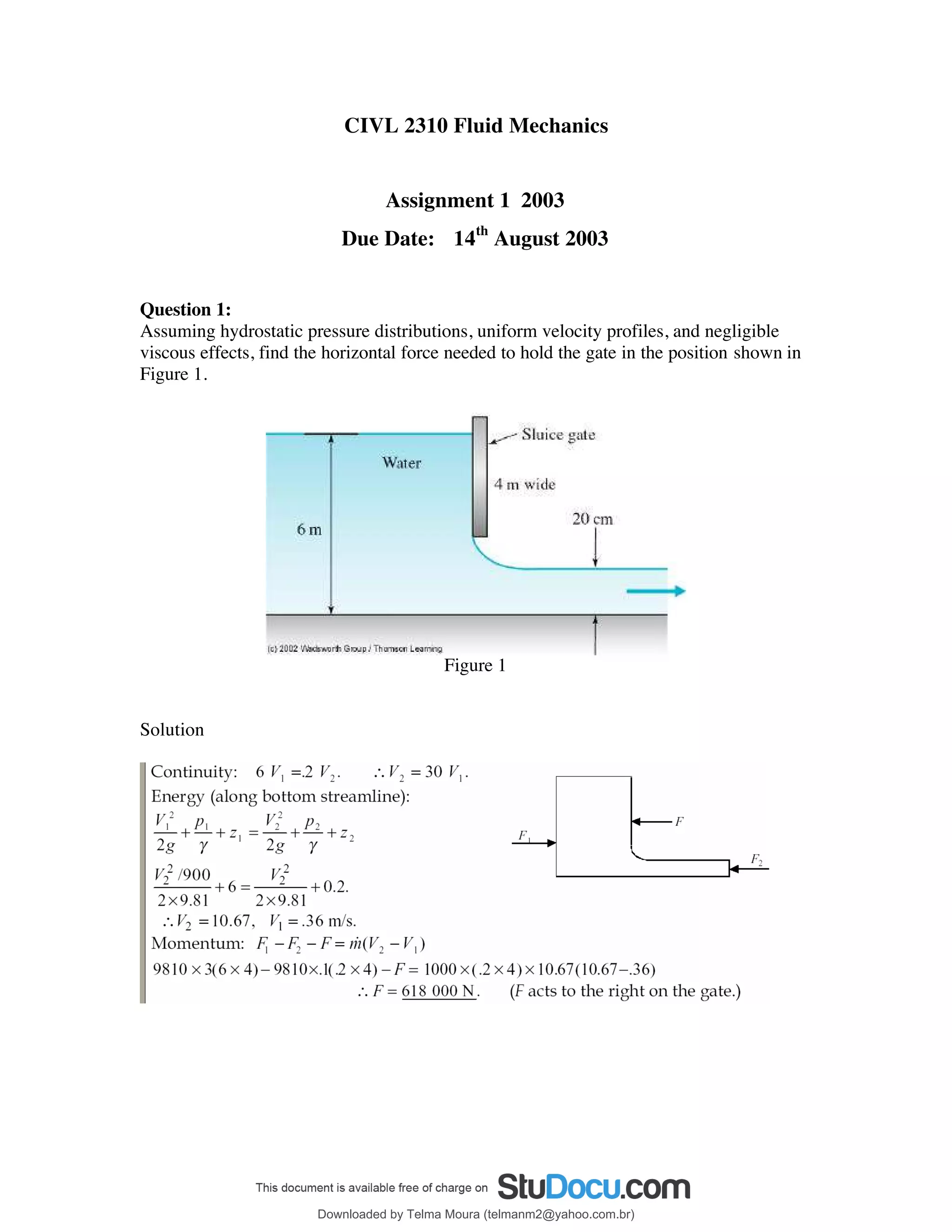 All fluids-assignments | PDF