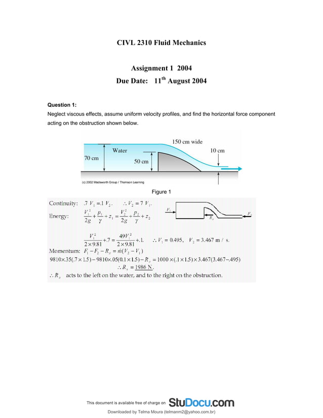 All fluids-assignments | PDF