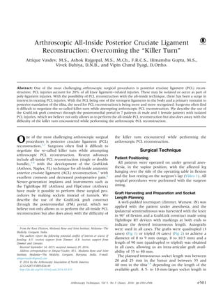 All inside posterior cruciate ligament killer turm | PDF