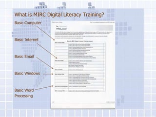 MIRC Digital Literacy training | PPT