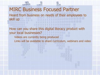 MIRC Digital Literacy training | PPT