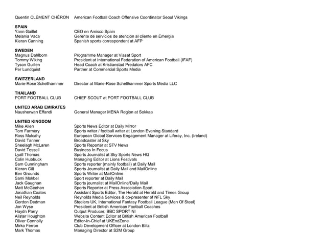 ALL-NFL NETWORK MEMBERSHIP ROSTER | PPT