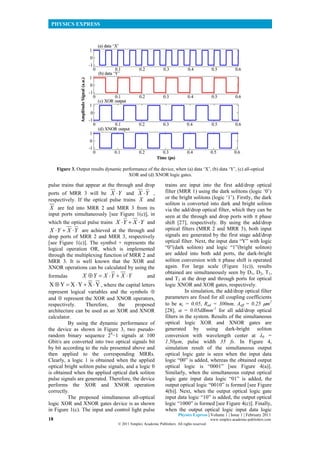 All optical logic xor-xnor gate operation using microring and nanoring resonators | PDF