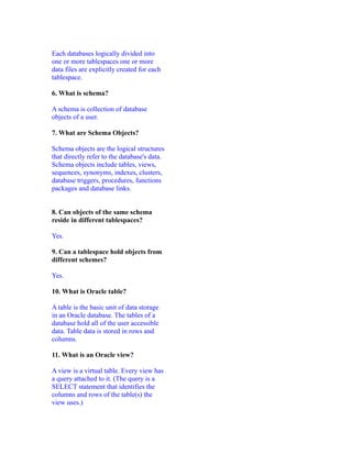 All Oracle-dba-interview-questions | PDF | Databases | Computer Software and Applications