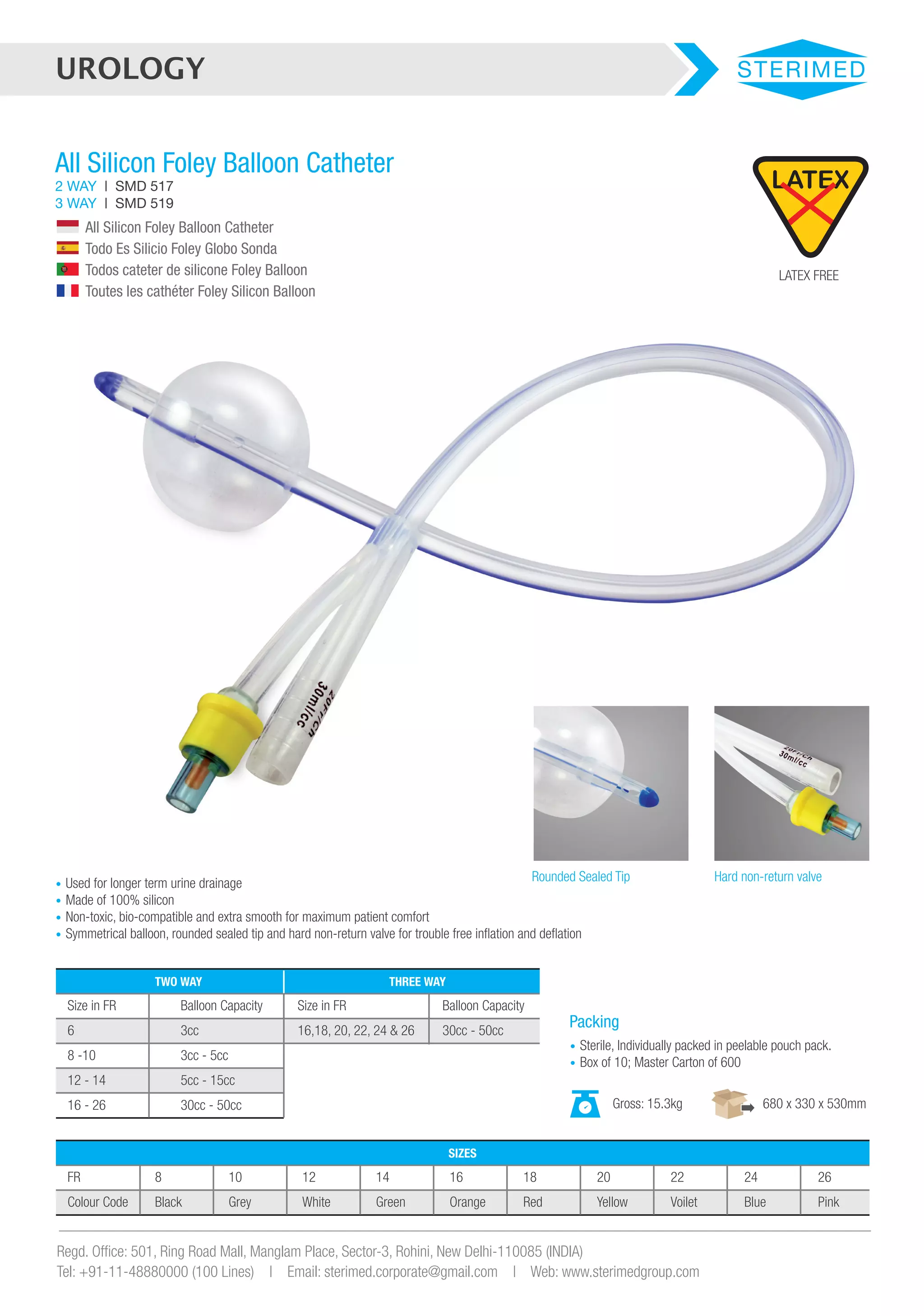 Sterimed Group - Manufacturers & Suppliers All Silicon Foley Balloon ...