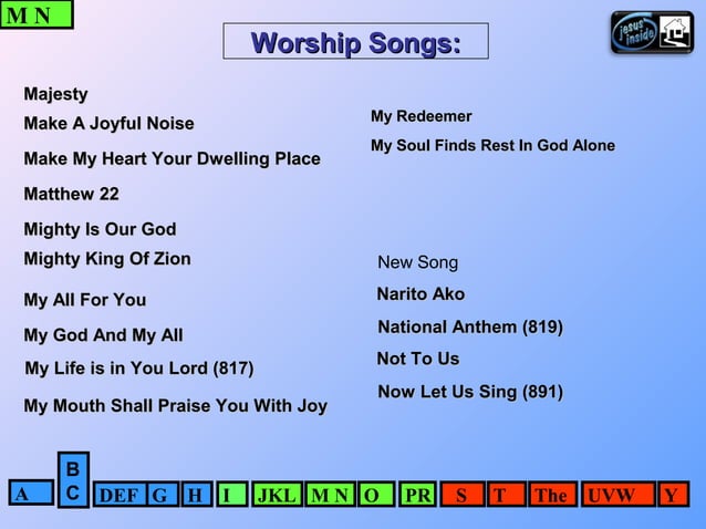 BCBP All songs | PPT | Religious (Music and Audio) | Music