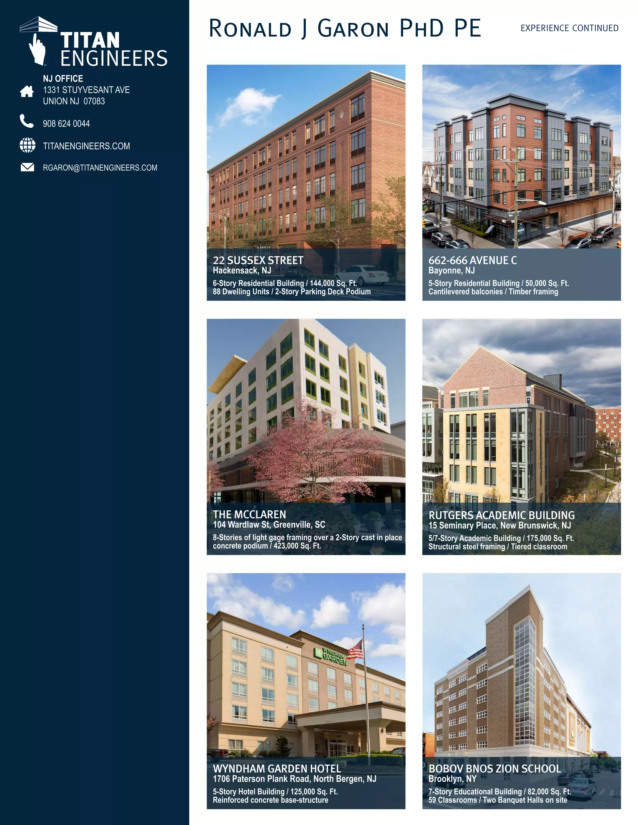 Titan Engineers PC - Statement of Qualifications | PDF