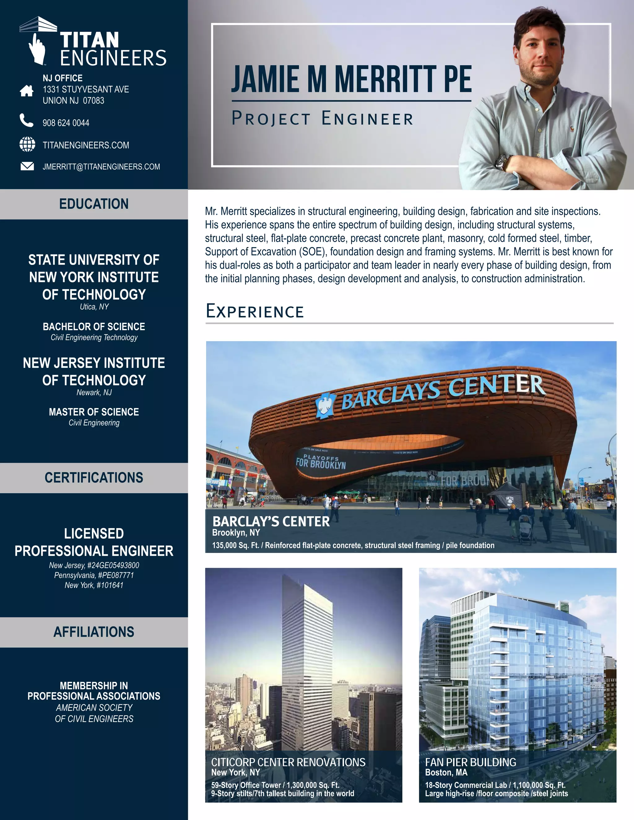 Titan Engineers PC - Statement of Qualifications | PDF