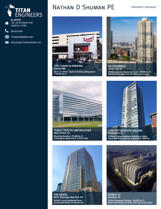 Titan Engineers PC - Statement of Qualifications | PDF