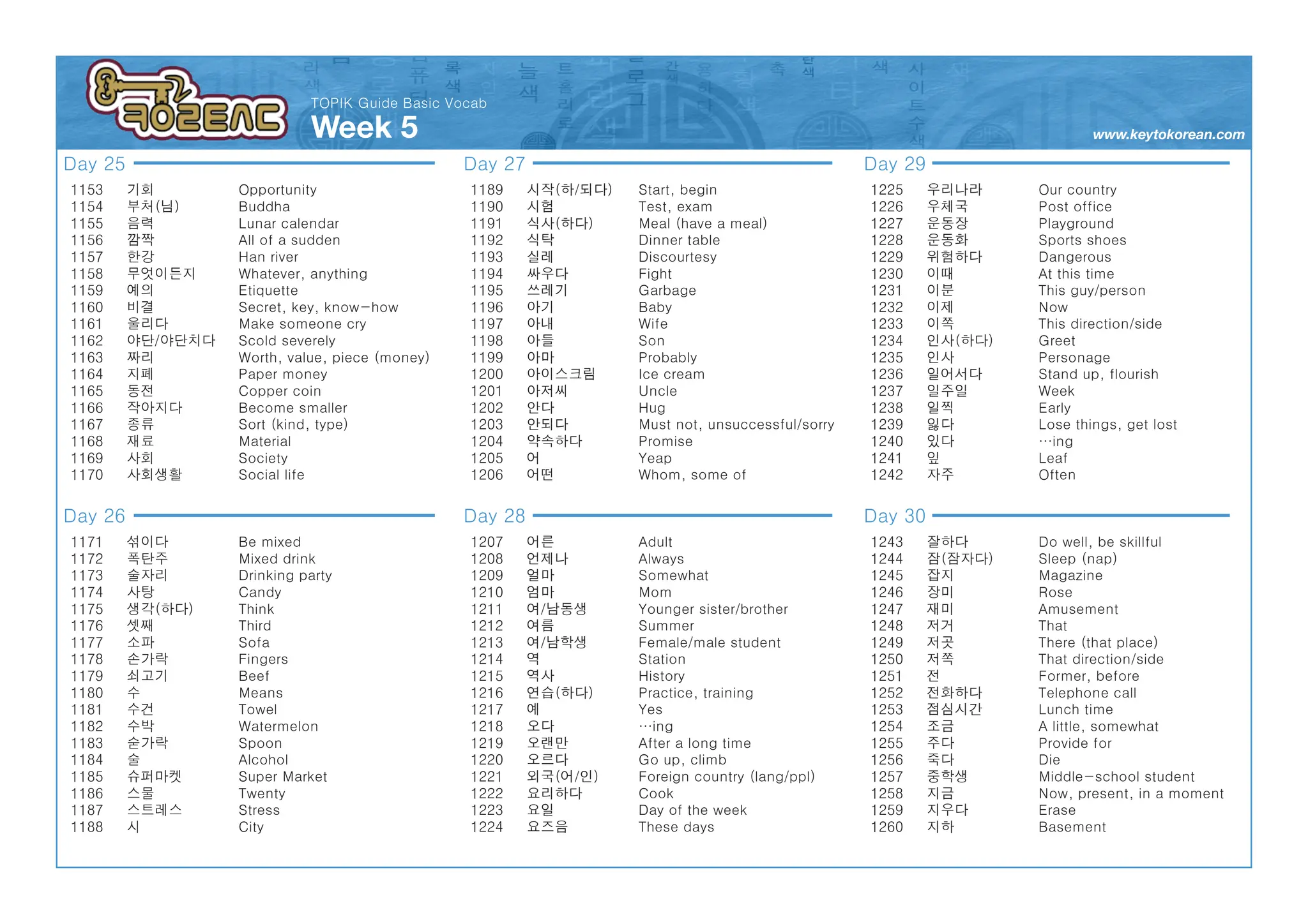 ALL Vocabulary plus TOPIK prep (korean) | PDF