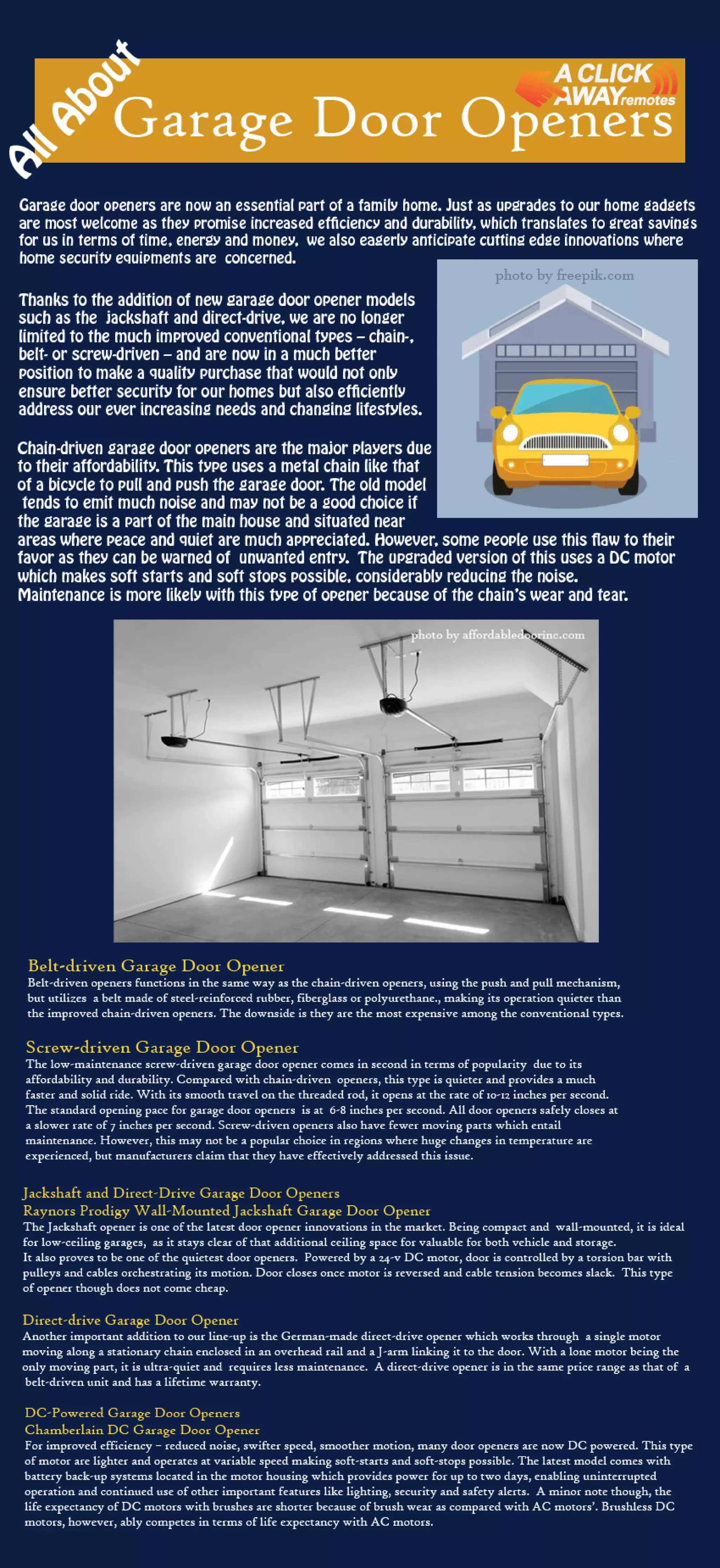 All About Garage Door Openers [Infographics] | PDF