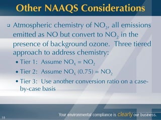 The New Era of National Ambient Air Quality Standards | PPT | Indoor ...