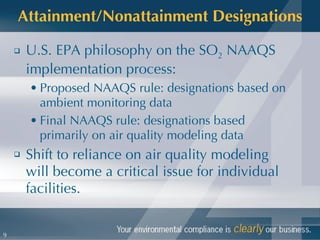 The New Era of National Ambient Air Quality Standards | PPT | Indoor ...