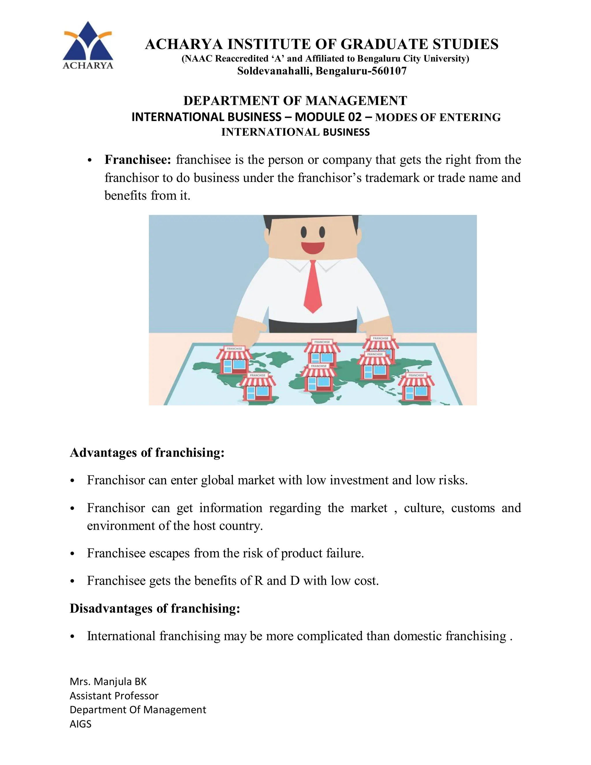 INTERNATIONAL BUSINESS NOTES FOR BBA AND BCOM STUDENTS ALL 5 IB MODULES ...