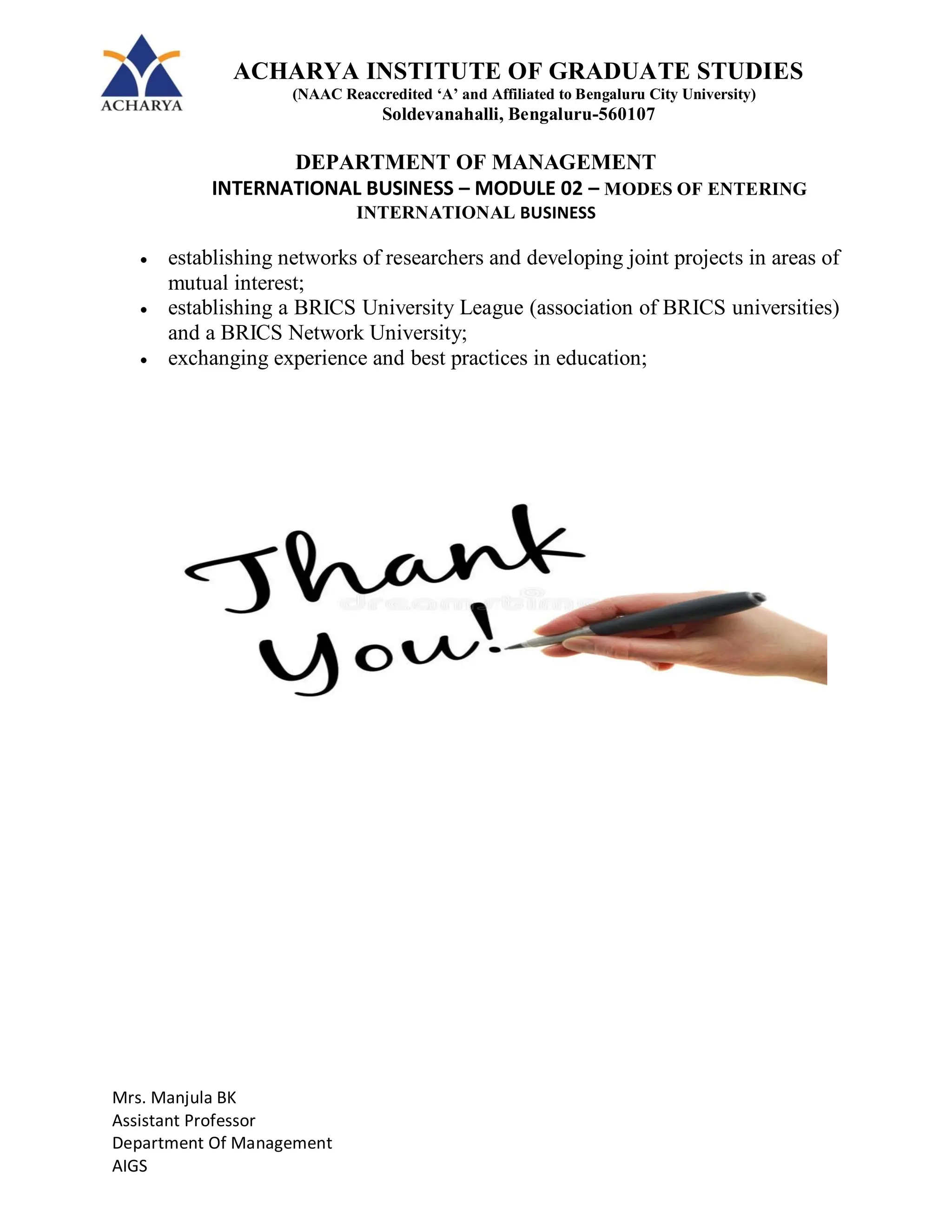 INTERNATIONAL BUSINESS NOTES FOR BBA AND BCOM STUDENTS ALL 5 IB MODULES ...