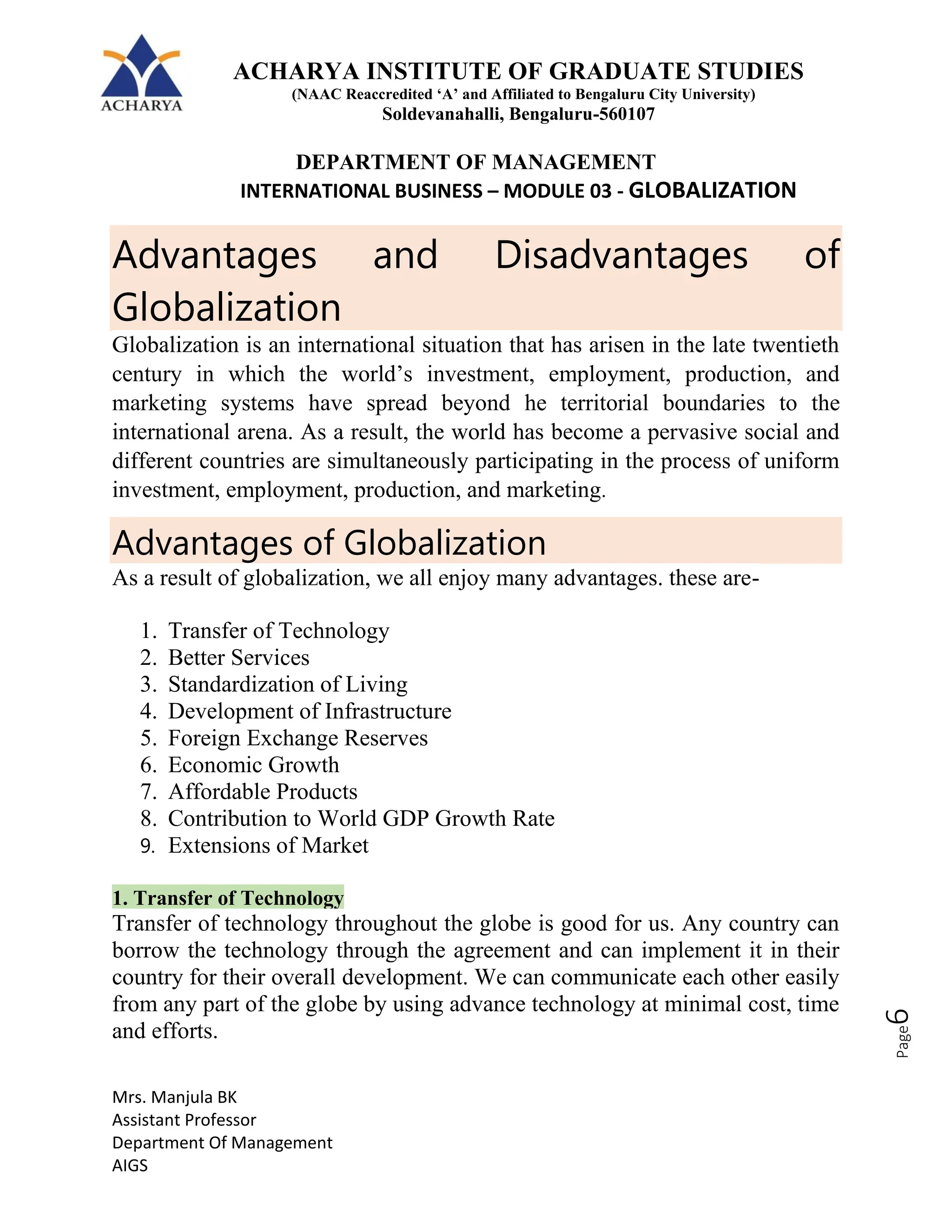 INTERNATIONAL BUSINESS NOTES FOR BBA AND BCOM STUDENTS ALL 5 IB MODULES ...
